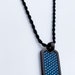Topaz Blue Dog Tag Necklace by JV Jewelry - Etsy
