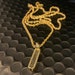 Men's Diamond Vertical Bar Pendant - Gold on Black Pavé Gemstones - Etsy