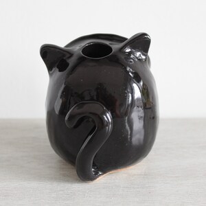 Goobie Cat 05 halloween Pumpkin Black Vase - Etsy