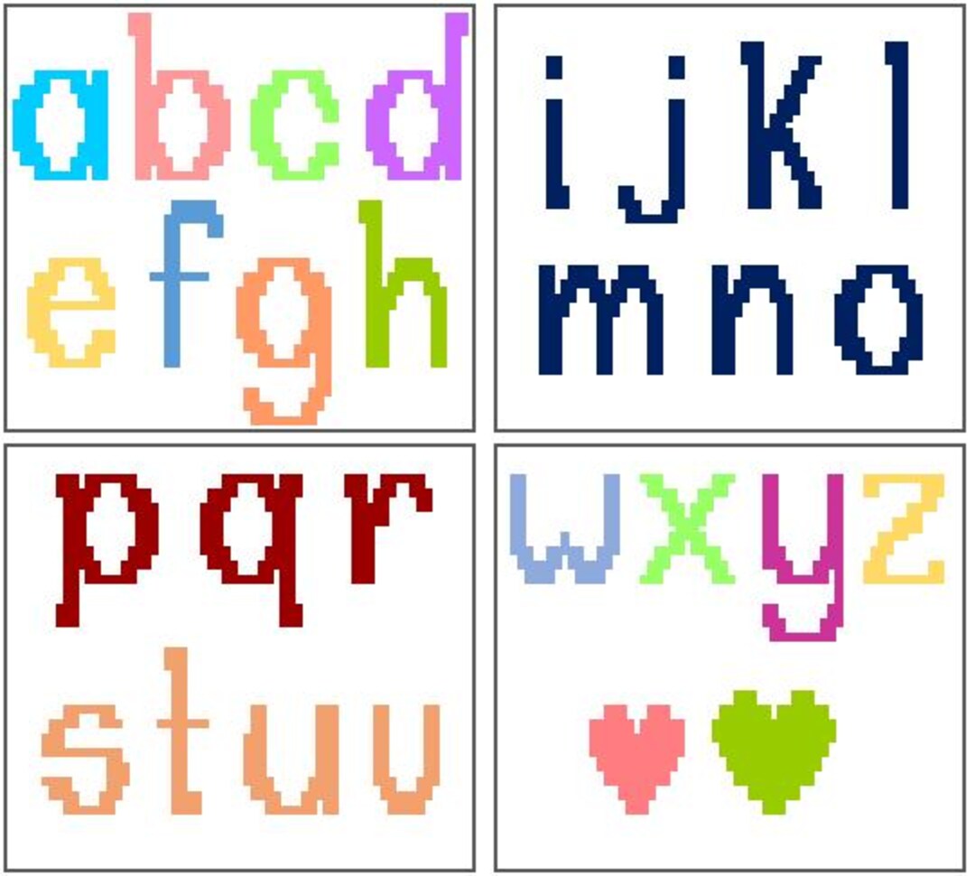Mosaic Crochet Alphabet PATTERN, Mosaic Crochet Letters, Mosaic ...