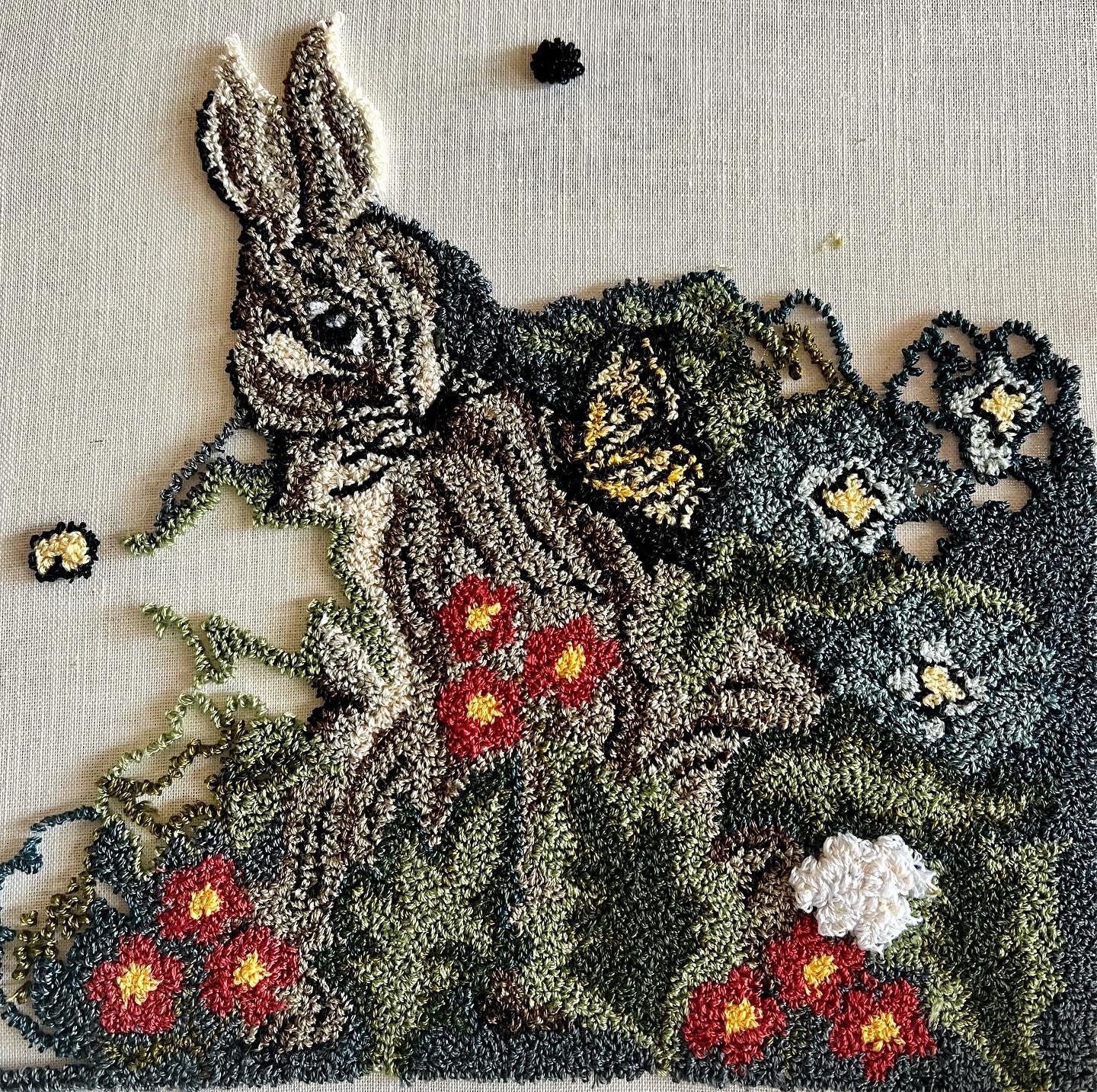 Hare With Friends- Punch Needle Pattern - Etsy