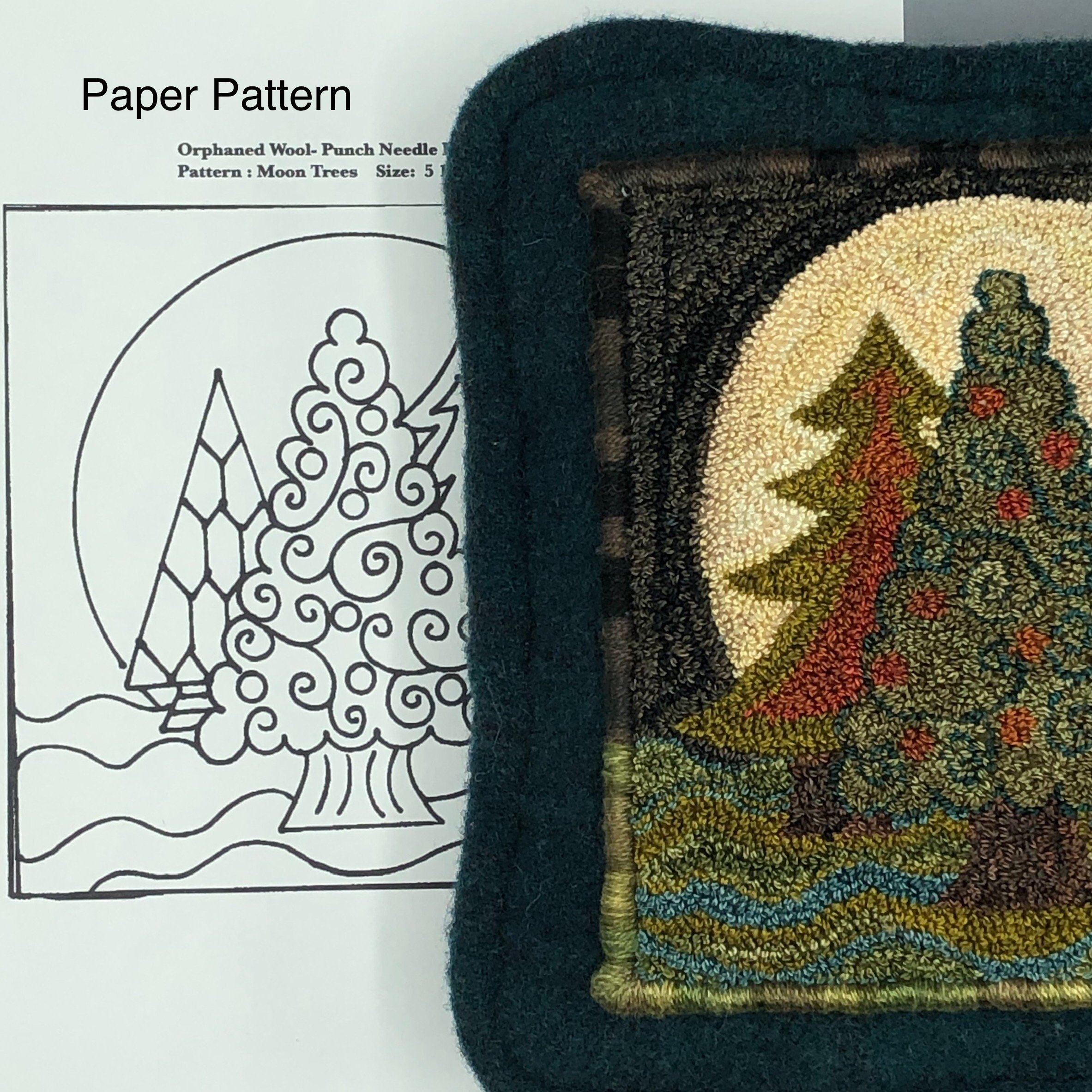 Moon Trees Punch Needle Pattern - Etsy