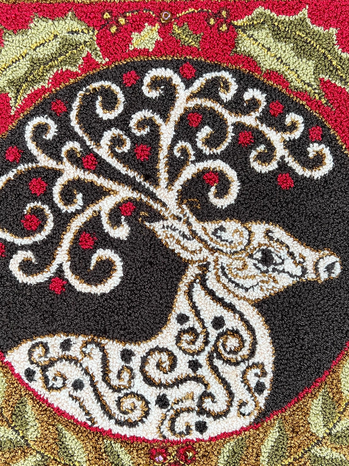 Majestic Winter Reindeer Punch Needle Pattern (paper or Weaver's Cloth ...