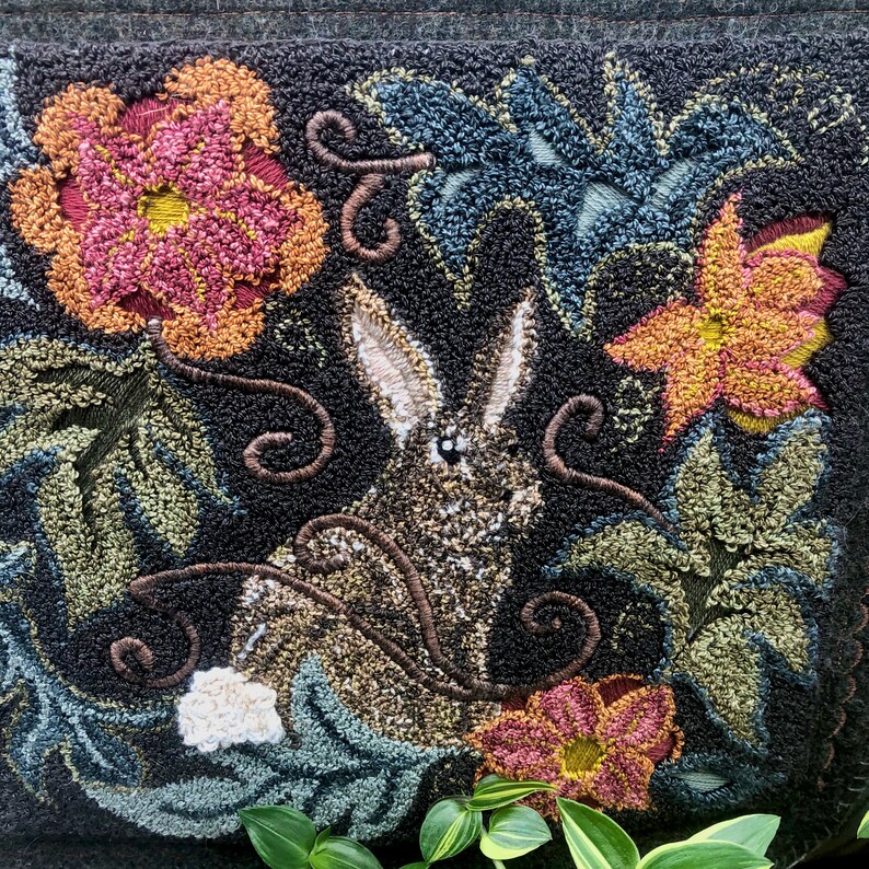 Garden Rabbit- Punch Needle Pattern - Etsy