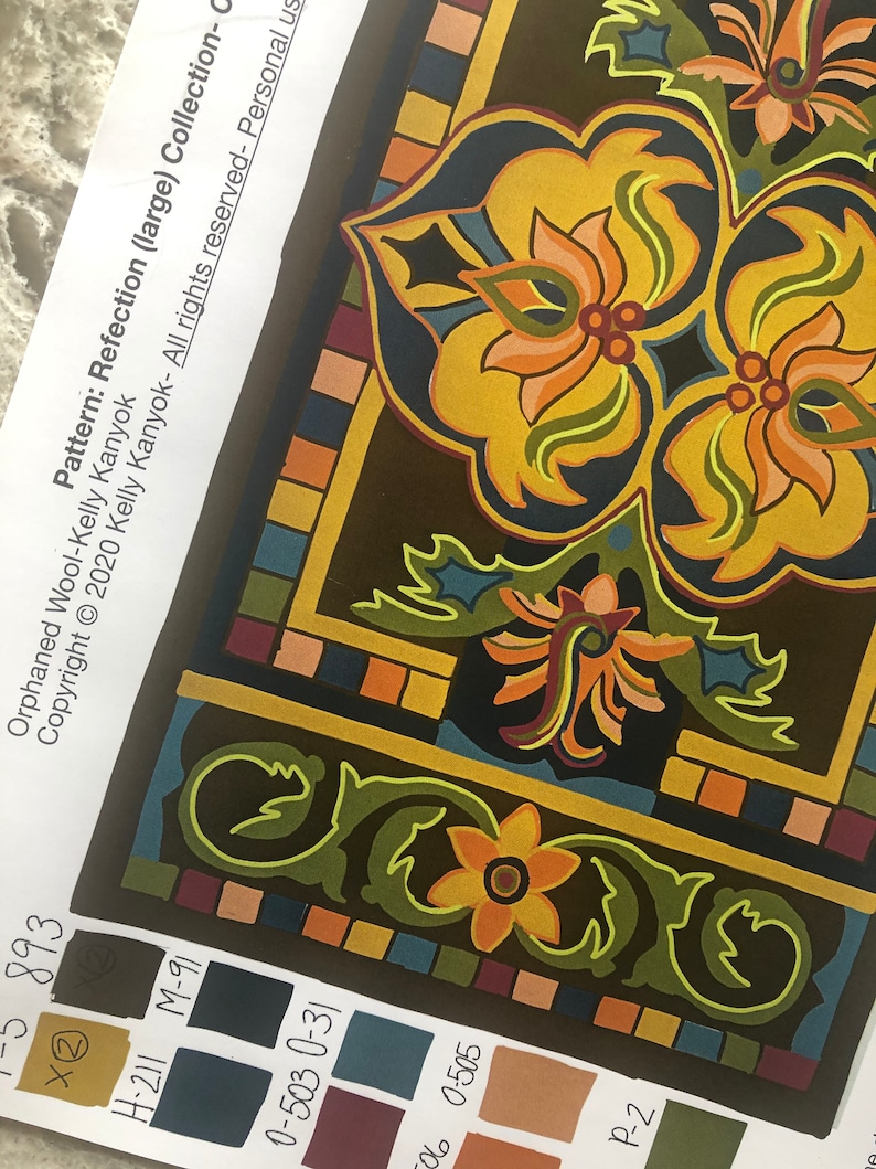 Reflection Punch Needle Pattern - Etsy