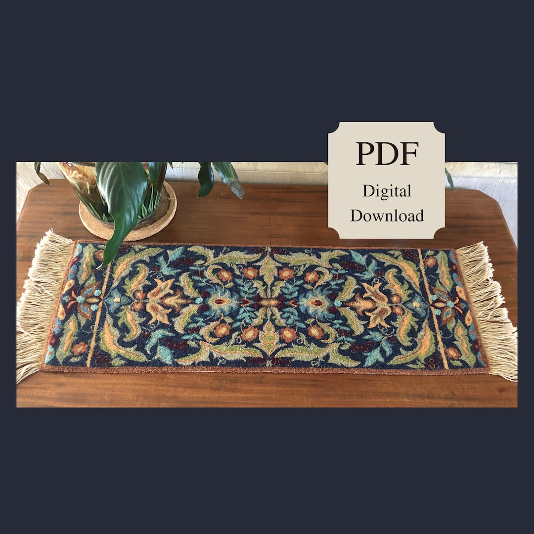 Tapestry Runner- Punch Needle Pattern (instant PDF Download) - Etsy