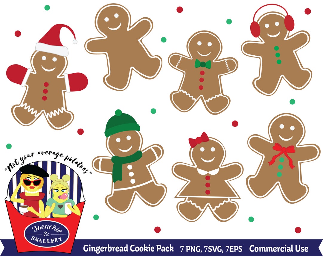 Gingerbread Cookies, Gingerbread Cookie Clipart, Commercial Use ...