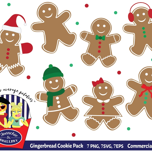 Gingerbread Clipart - Etsy