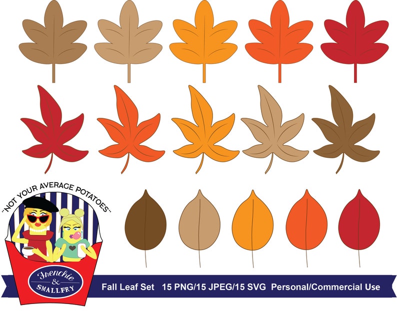 Fall Leaves Clipart Set, Clipart, Fall Leaf Vector, SVG, Fall Leaf PNG ...