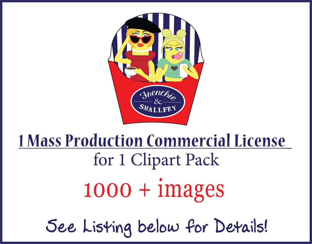 1 Mass Production Commercial License for Frenchie and Smallfry - Etsy