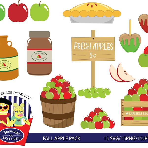 Apple Clipart - Etsy