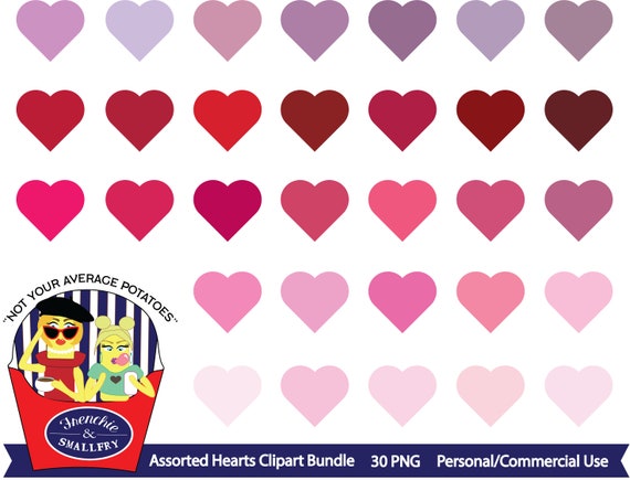 Valentines Day Clipart Heart Clipart Heart Pngs Valentines | Etsy