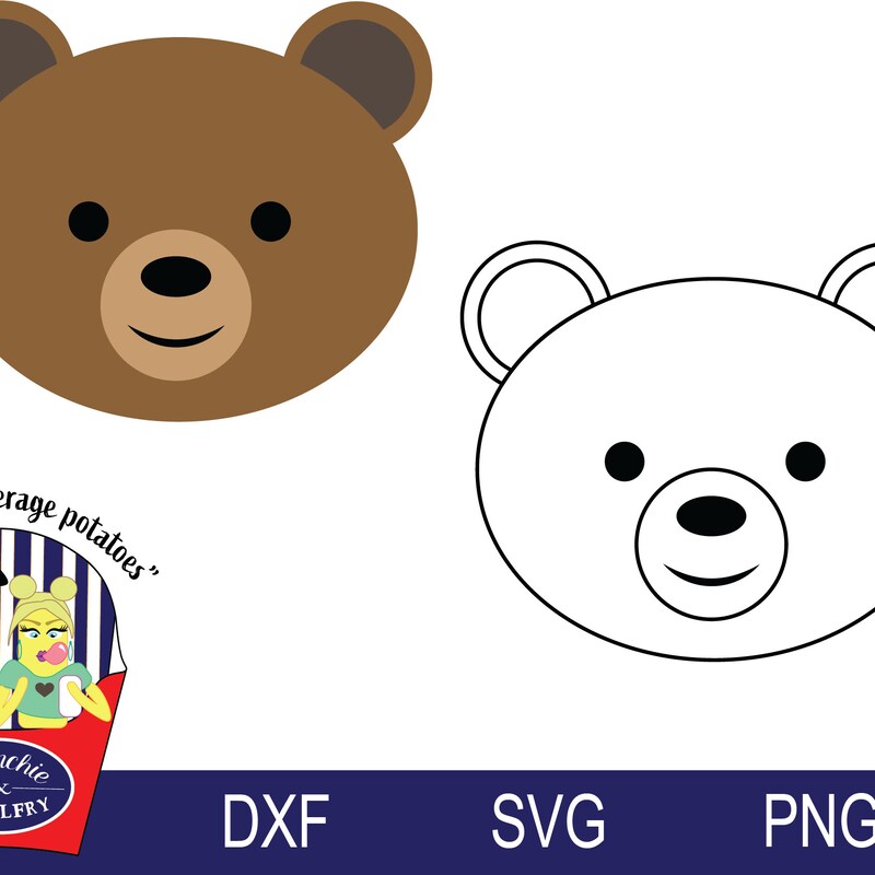 Bear Face Svg - Etsy
