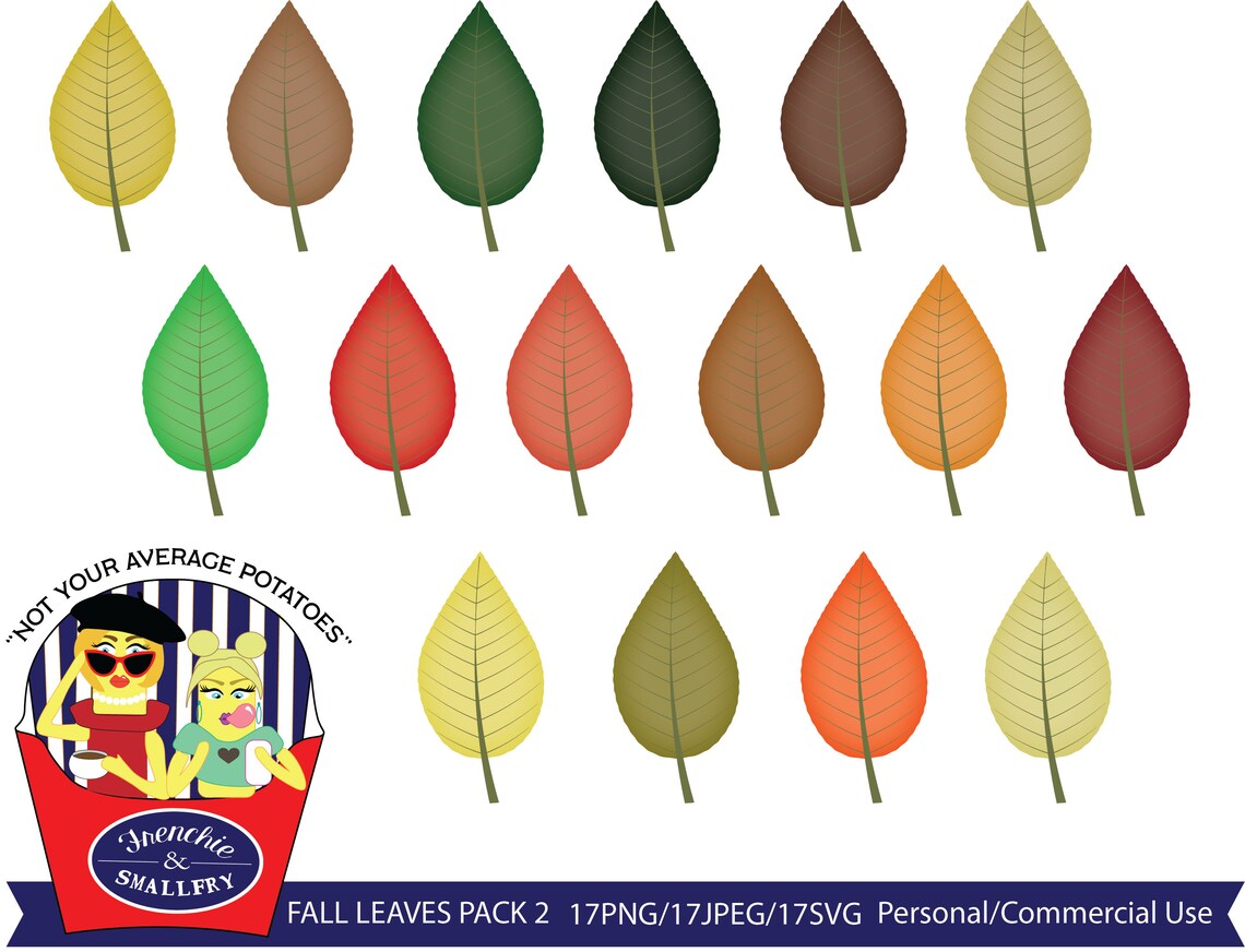 Fall Leaves Clipart Set, Clipart, Fall Leaf Vector, SVG, Fall Leaf PNG ...