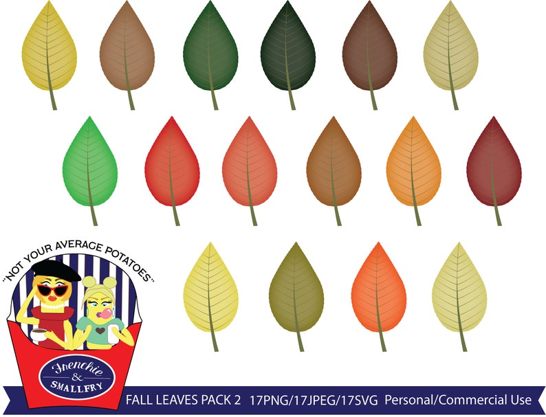 Fall Leaves Clipart Set, Clipart, Fall Leaf Vector, SVG, Fall Leaf PNG ...