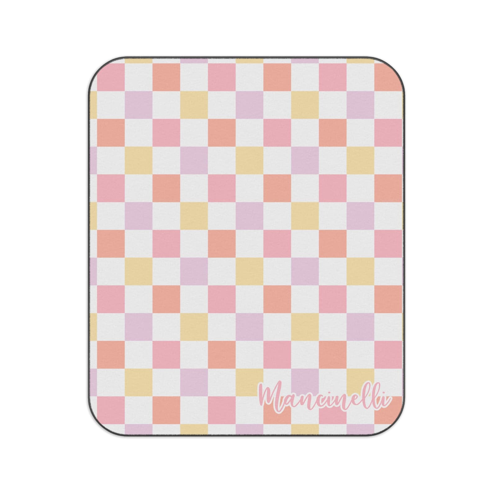 Personalized Pastel Checkered Picnic Blanket Waterproof, Picnic ...