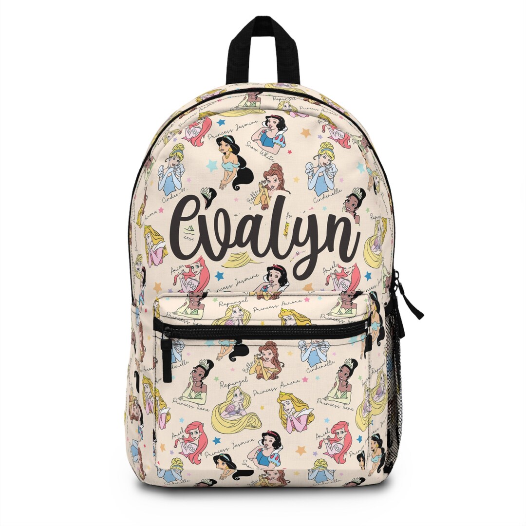 Personalized Backpack Disney Princesses, Back to School Girls Bag Kids ...