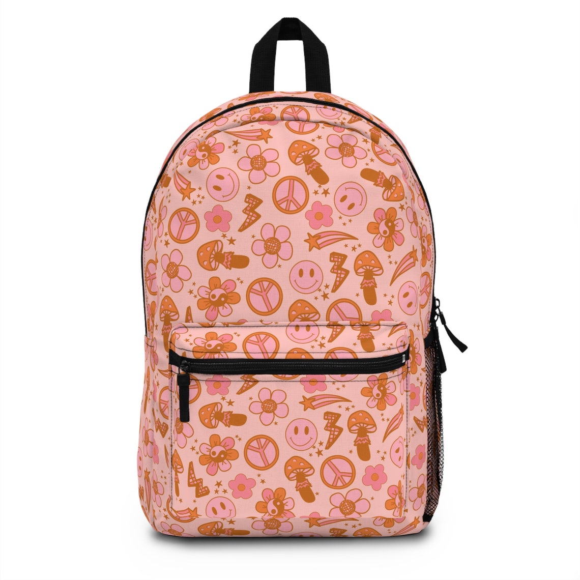 Personalized Backpack Pink Groovy, Back to School Girls Bag Kids ...