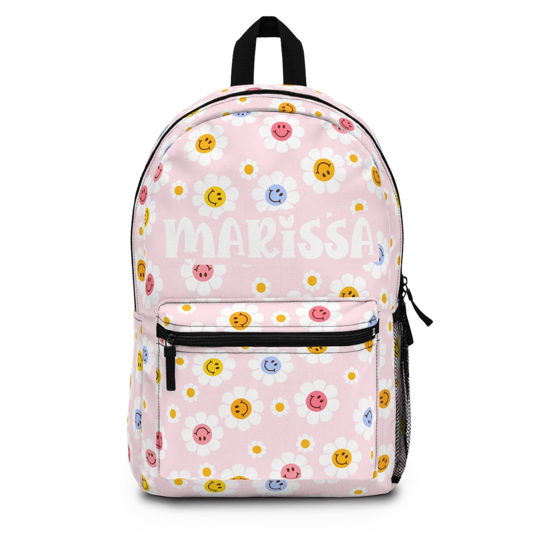 Personalized Backpack Pink Groovy, Back to School Girls Bag Kids ...