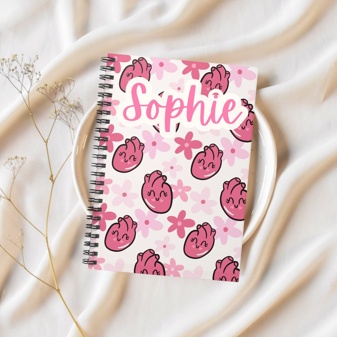 Cardiac Nursing Notebook, Pink Nursing Student Notebook, Gift for Nurse ...