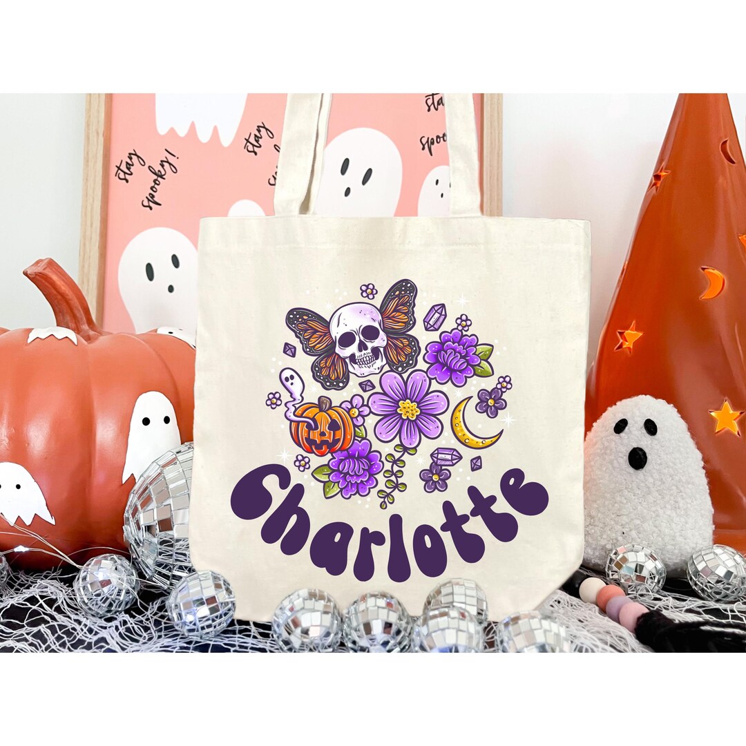 Personalized Name Halloween Trick or Treat Candy Bag for Kids ...