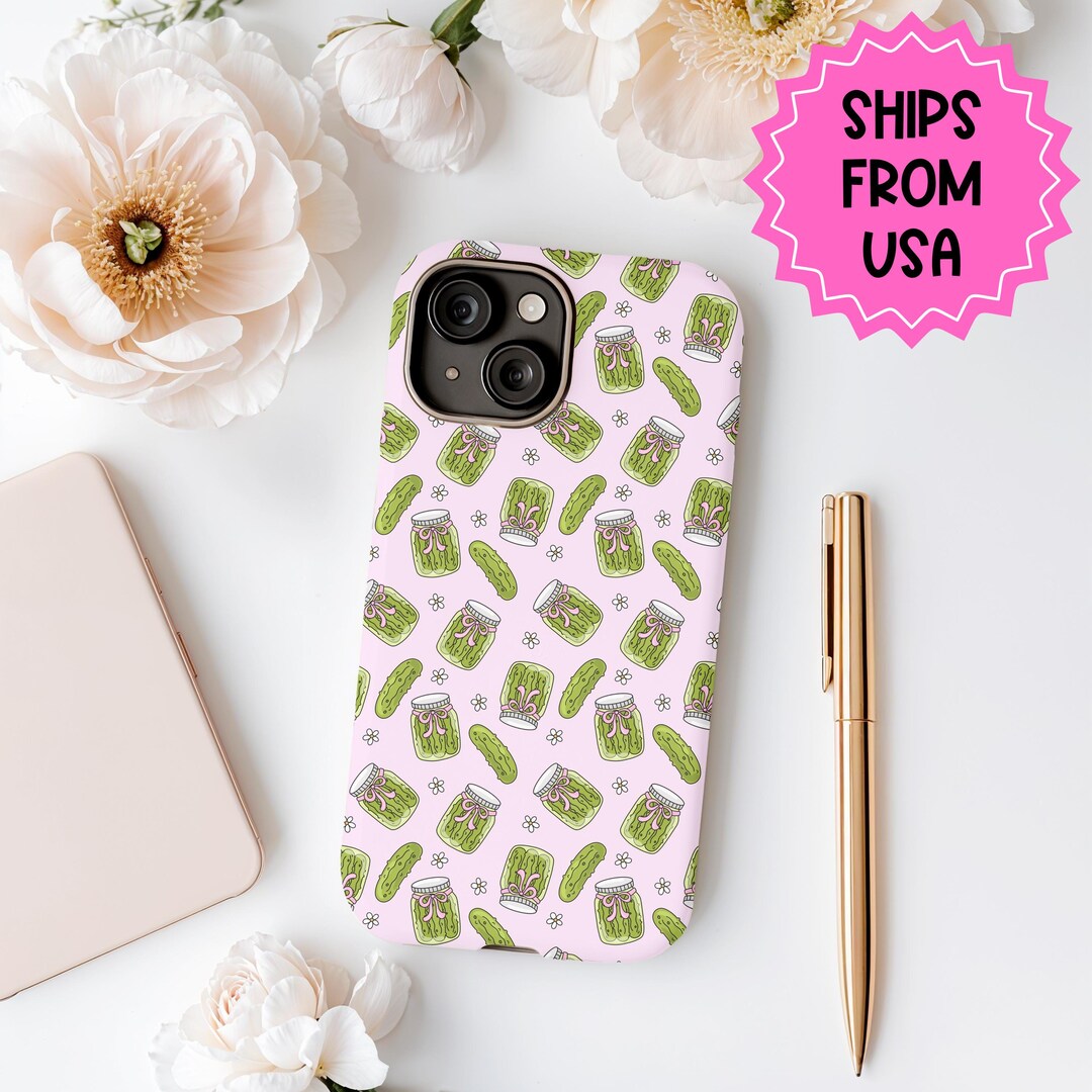 Custom Pickle iPhone Case 17 Air, 16, 15, 14, 13 Pro Max Plus, MAGSAFE iPhone Case Pink Pickle ...