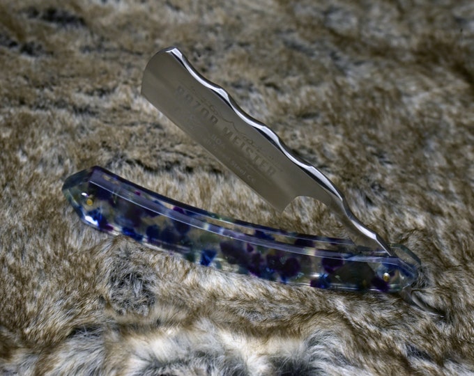 STRAIGHT RAZOR by Razor Meister BOA Acrylic Scales Shave - Etsy
