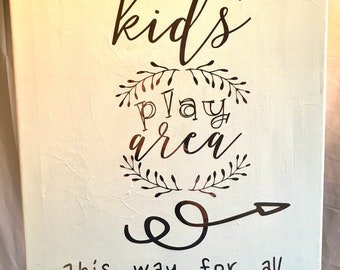 Kids Play Area Sign - Etsy