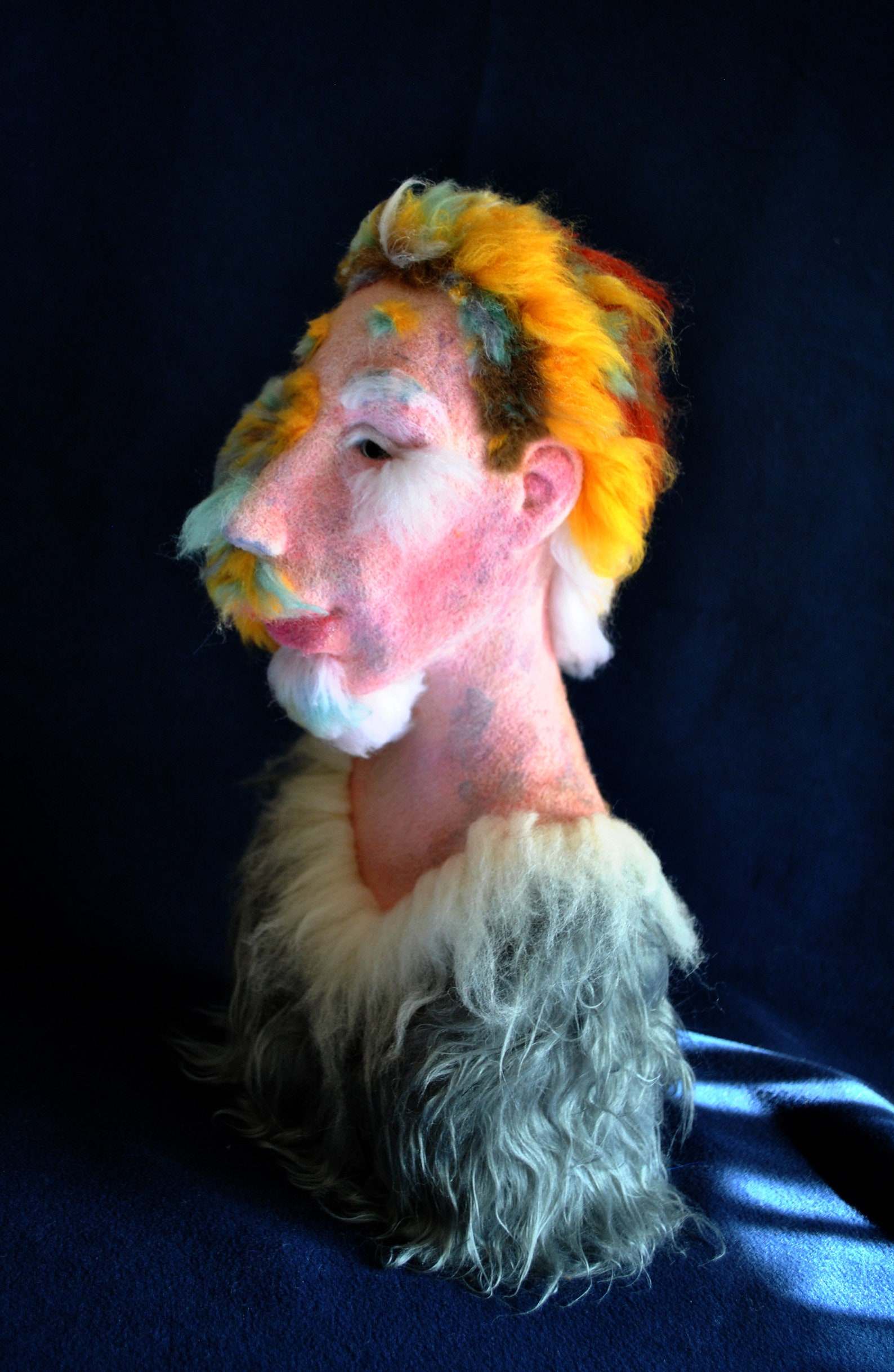 Needle Felted Faun Bust, Handmade Fantasy Sculpture - Etsy