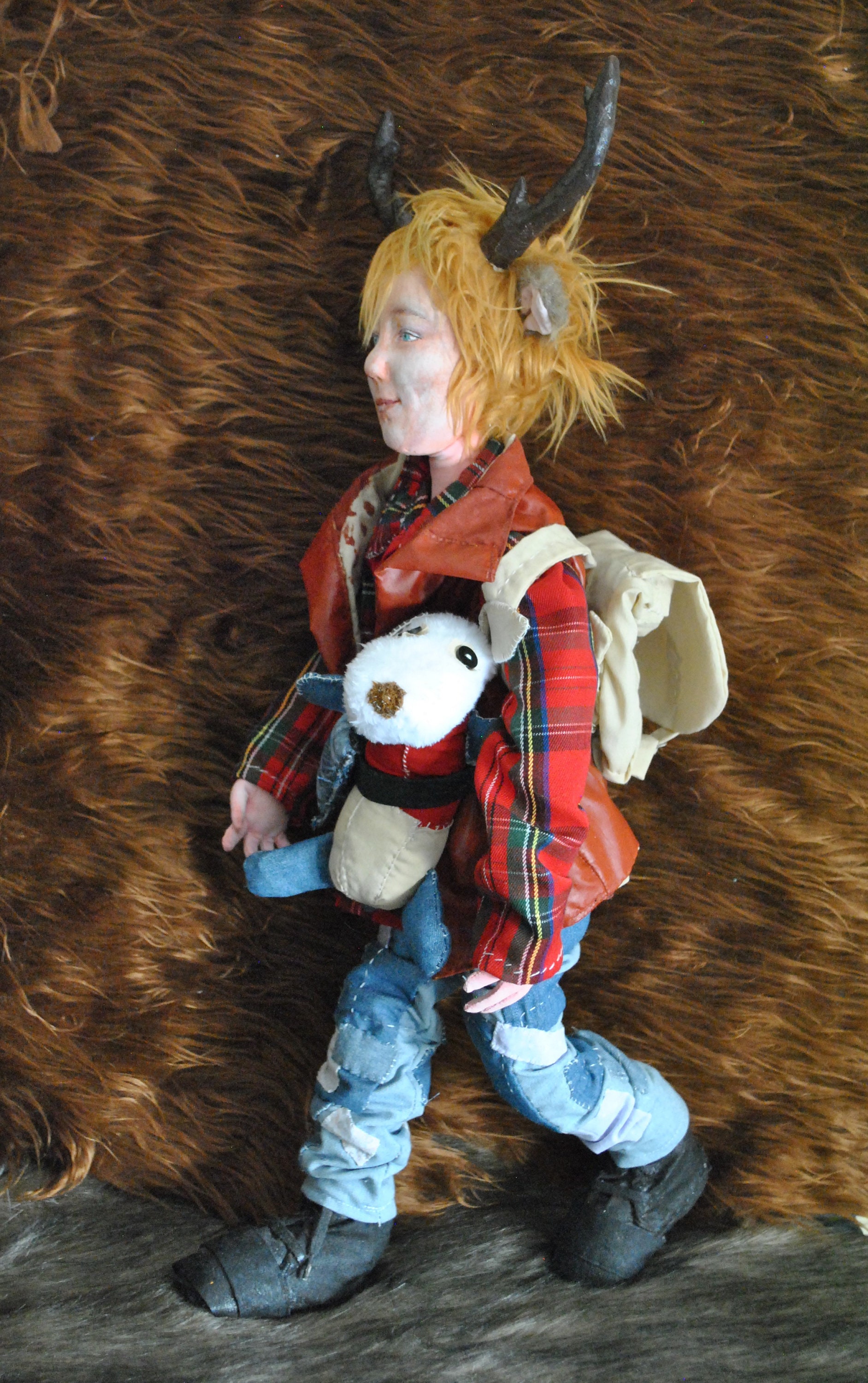 Sweet Tooth Doll, Handmade Figure Inspired by Gus From Sweet Tooth ...