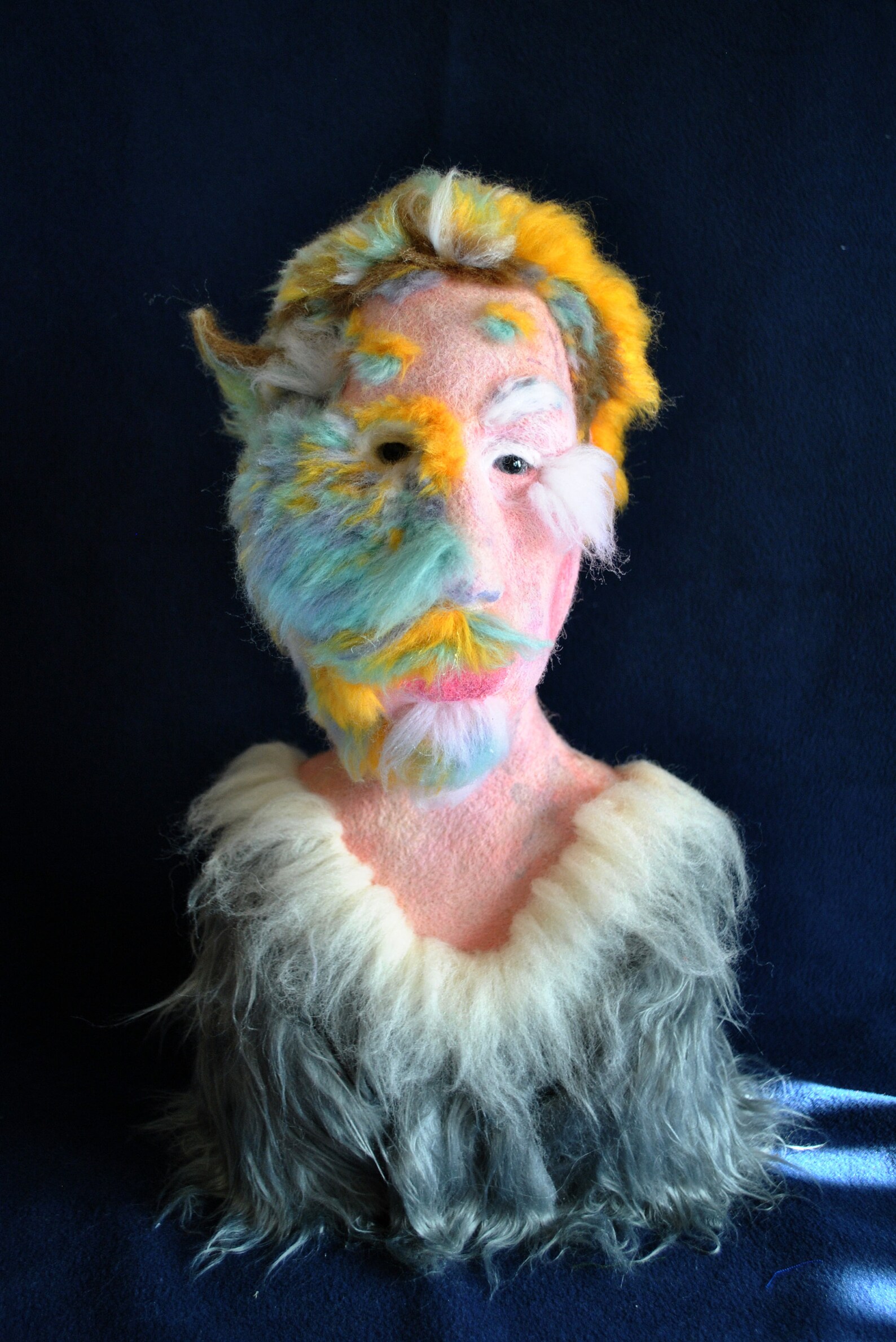 Needle Felted Faun Bust, Handmade Fantasy Sculpture - Etsy