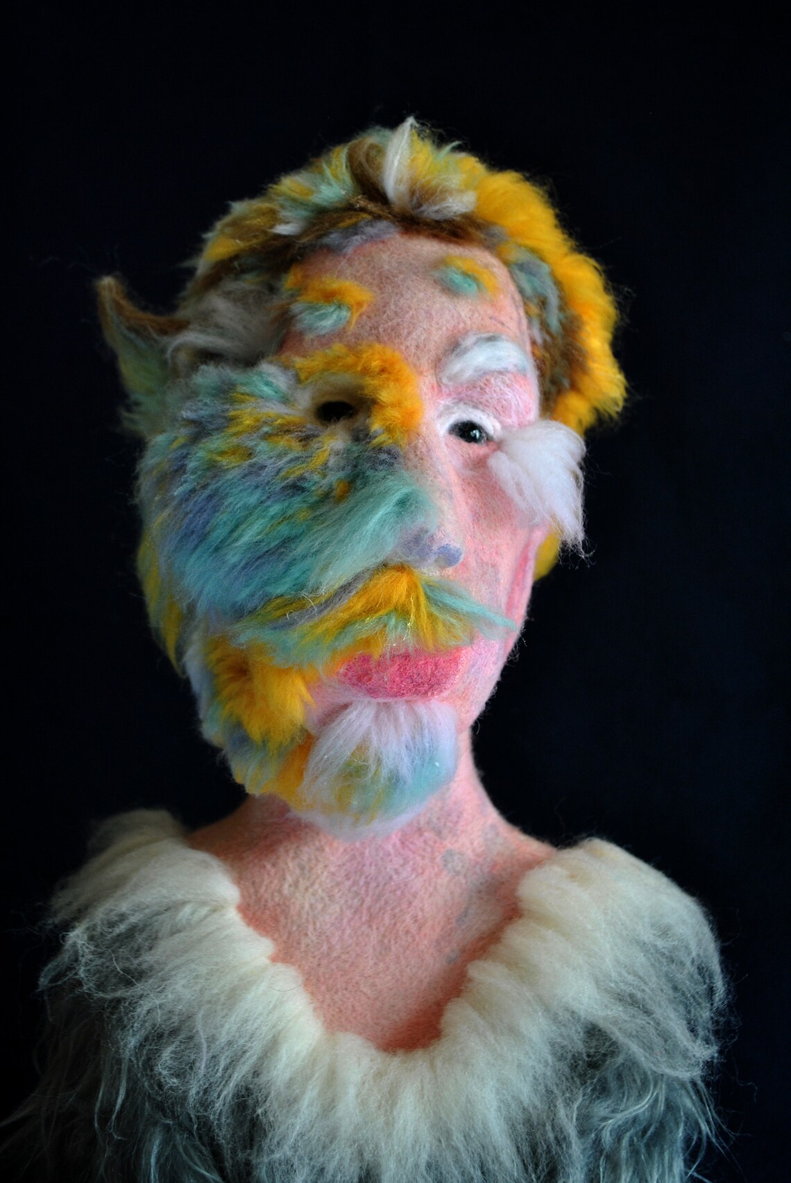 Needle Felted Faun Bust, Handmade Fantasy Sculpture - Etsy