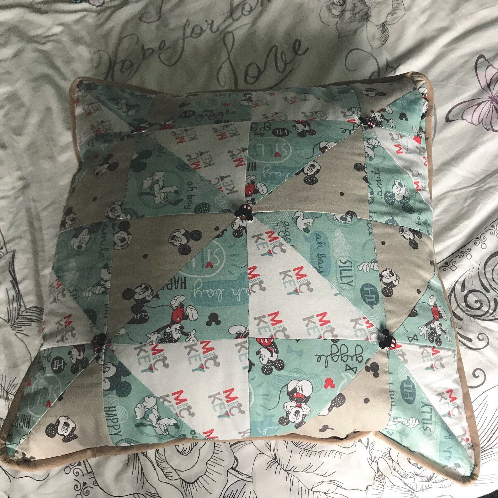 Disney Patchwork Cushion - Etsy