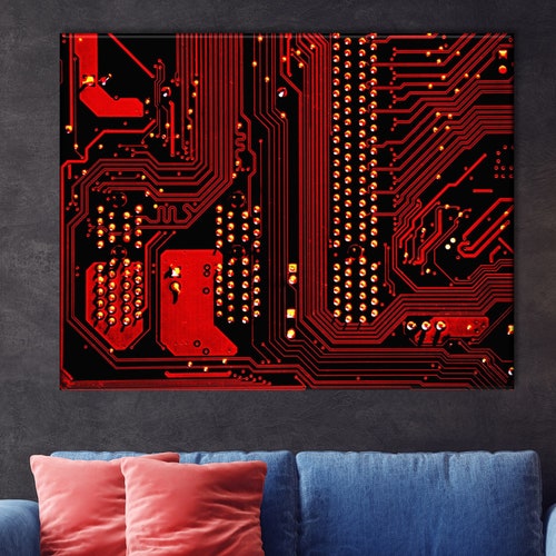 Computer Motherboard Wall Art Cirquit Board Print - Etsy
