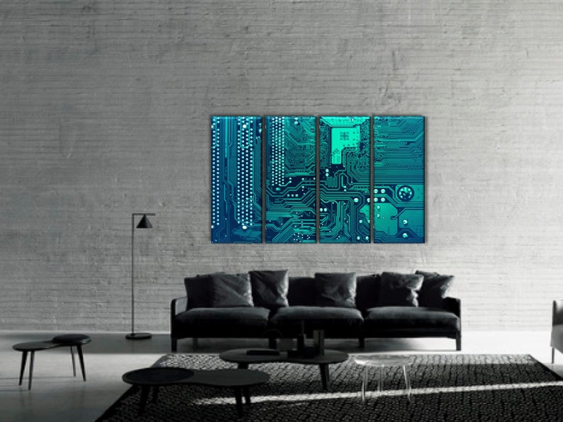 Computer Motherboard Wall Art Cirquit Board Print - Etsy
