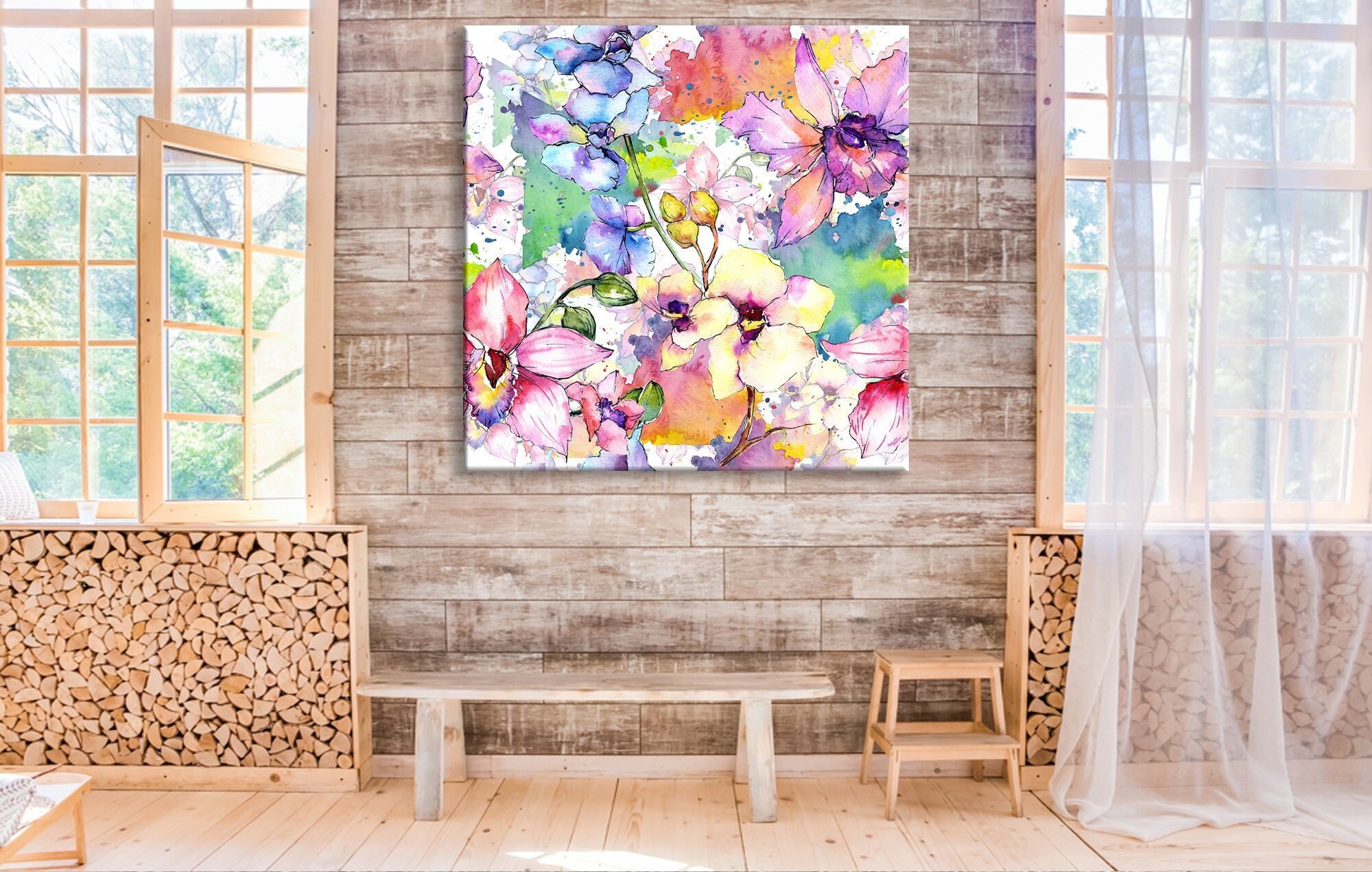 Watercolor Flowers Art, Colorful Floral Wall Decor, Floral Art Print ...