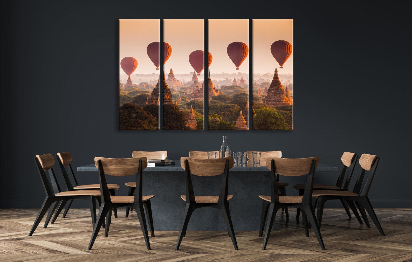 Myanmar Wall Art Myanmar Wall Decor Myanmar Skyline Bagan - Etsy