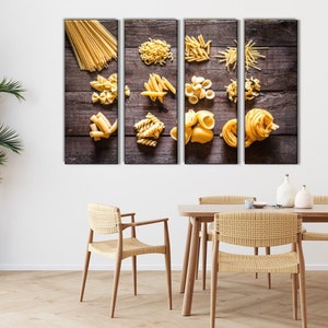 Italian Pasta, Rustic Wooden Style Decor, Pasta Wall Art, Italian ...