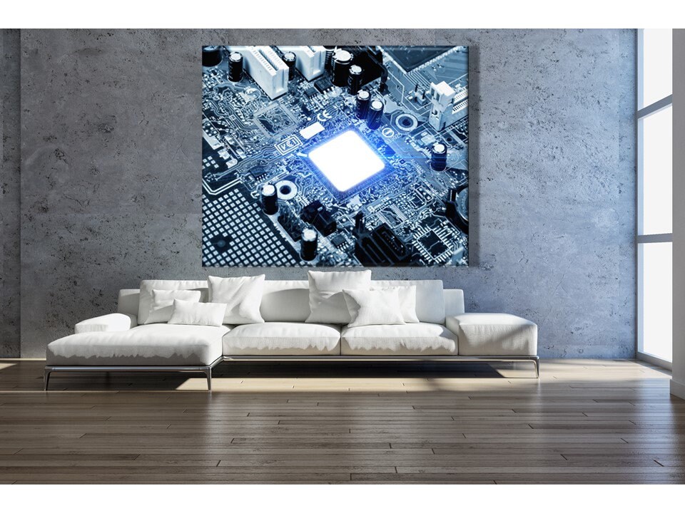 IT Office Wall Decor Circuit Board Canvas Motherboard | Etsy