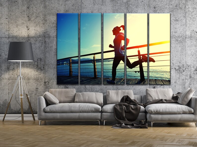Runner Canvas Gym Wall Art Sports and Motivation Art Gym | Etsy