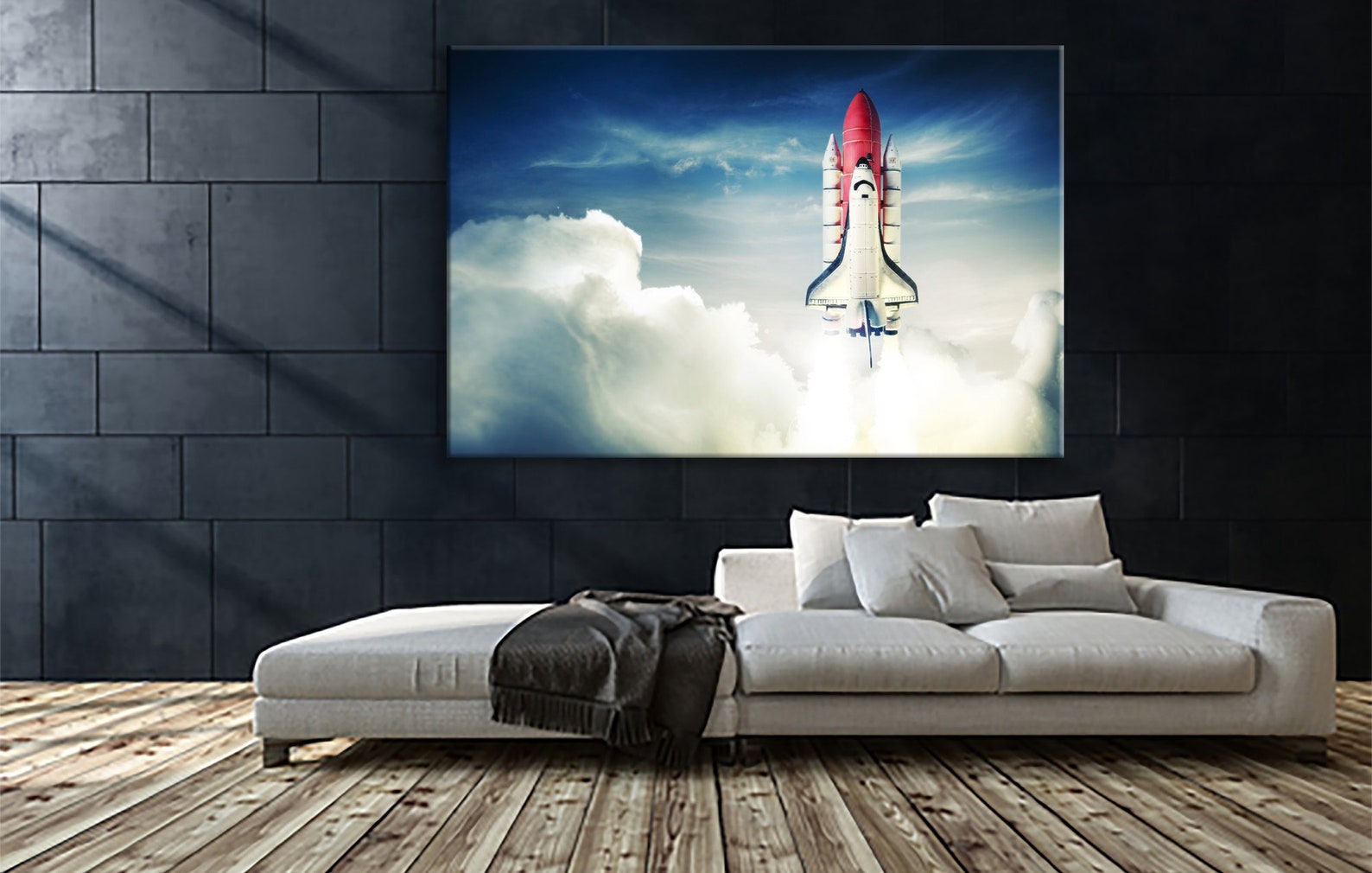 Space Rocket Poster Space Wall Art Rocket Canvas Poster - Etsy