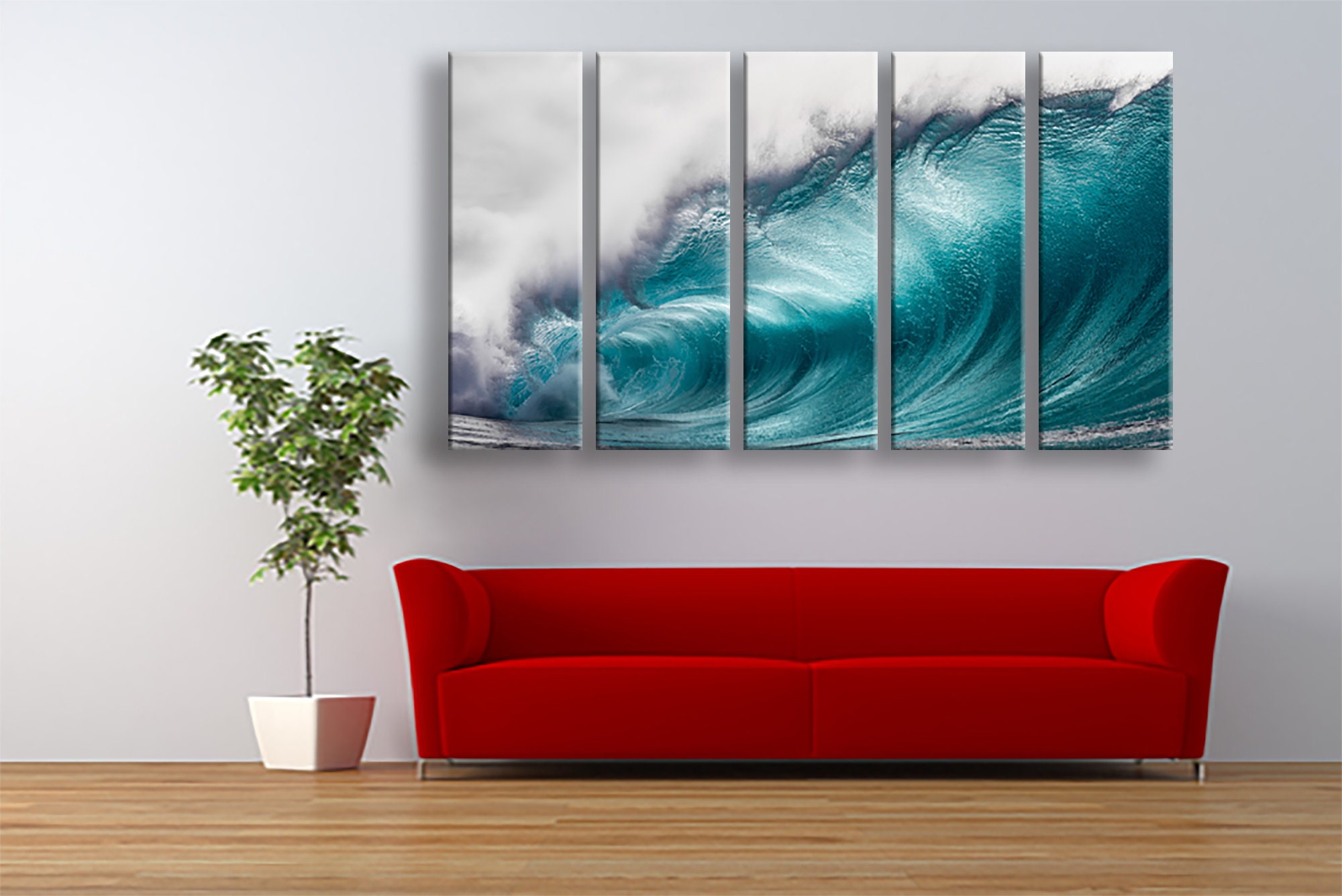 Surfing wave Poster surfing wall art Wave Canvas Print | Etsy