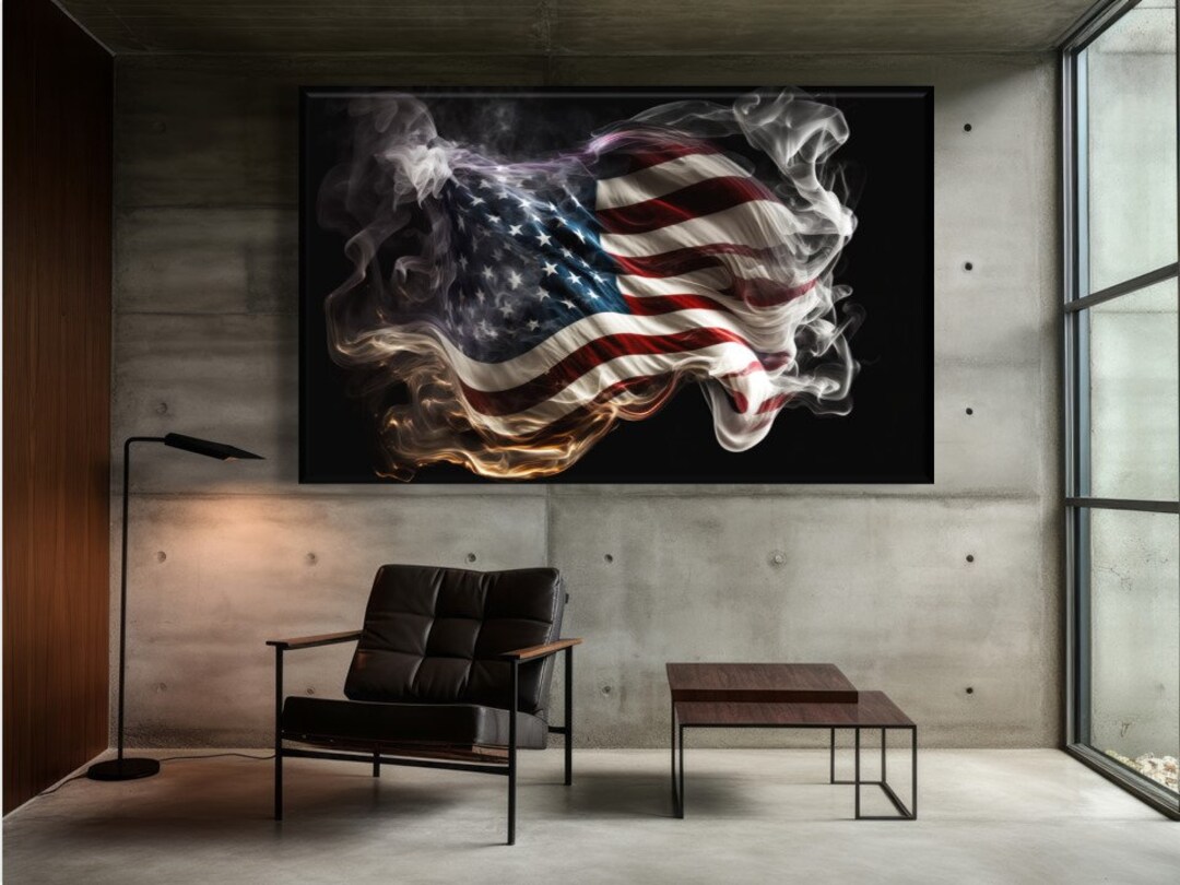 USA Flag Art Print National Flag of United States Abstract - Etsy