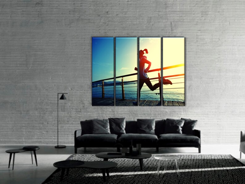 Runner Canvas Gym Wall Art Sports and Motivation Art Gym | Etsy