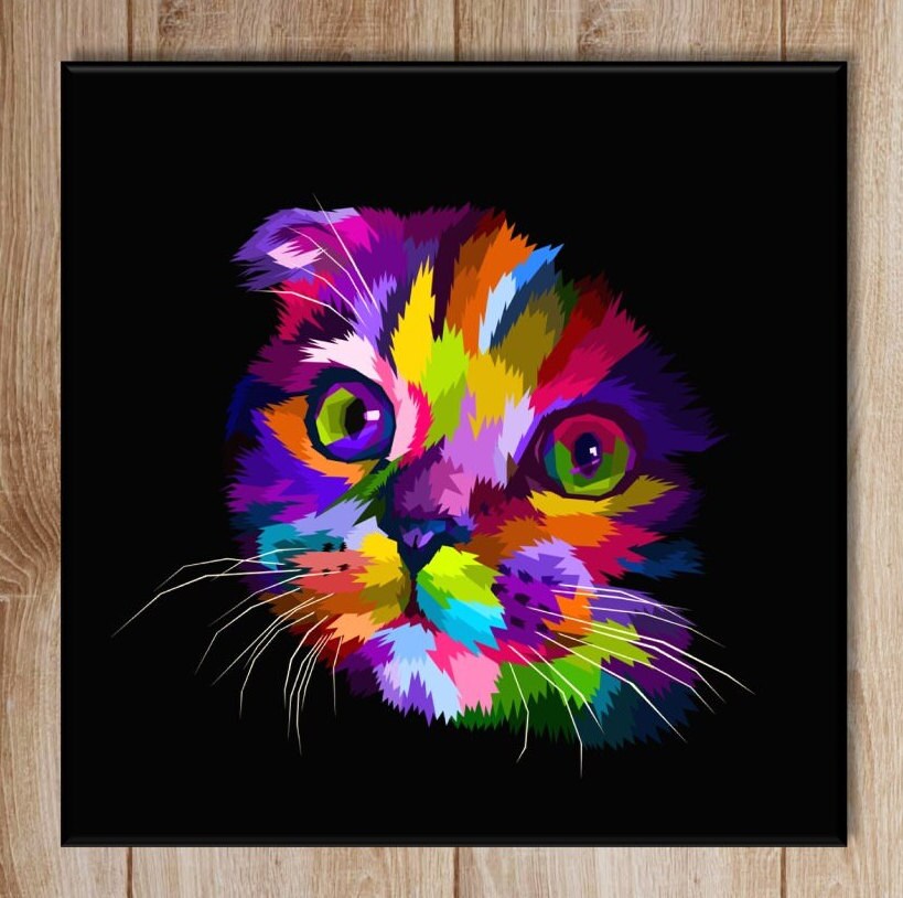 Cat Art Print Cat Paintng Print Cat Modern Art Cat Lovers | Etsy