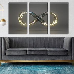 Glass Infinity Symbol Canvas: Abstract Noetic Wall Art - Etsy