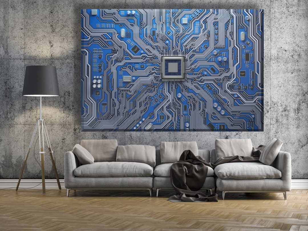 Computer Technology Wall Art, Cirquit Board Print, Programming Poster ...