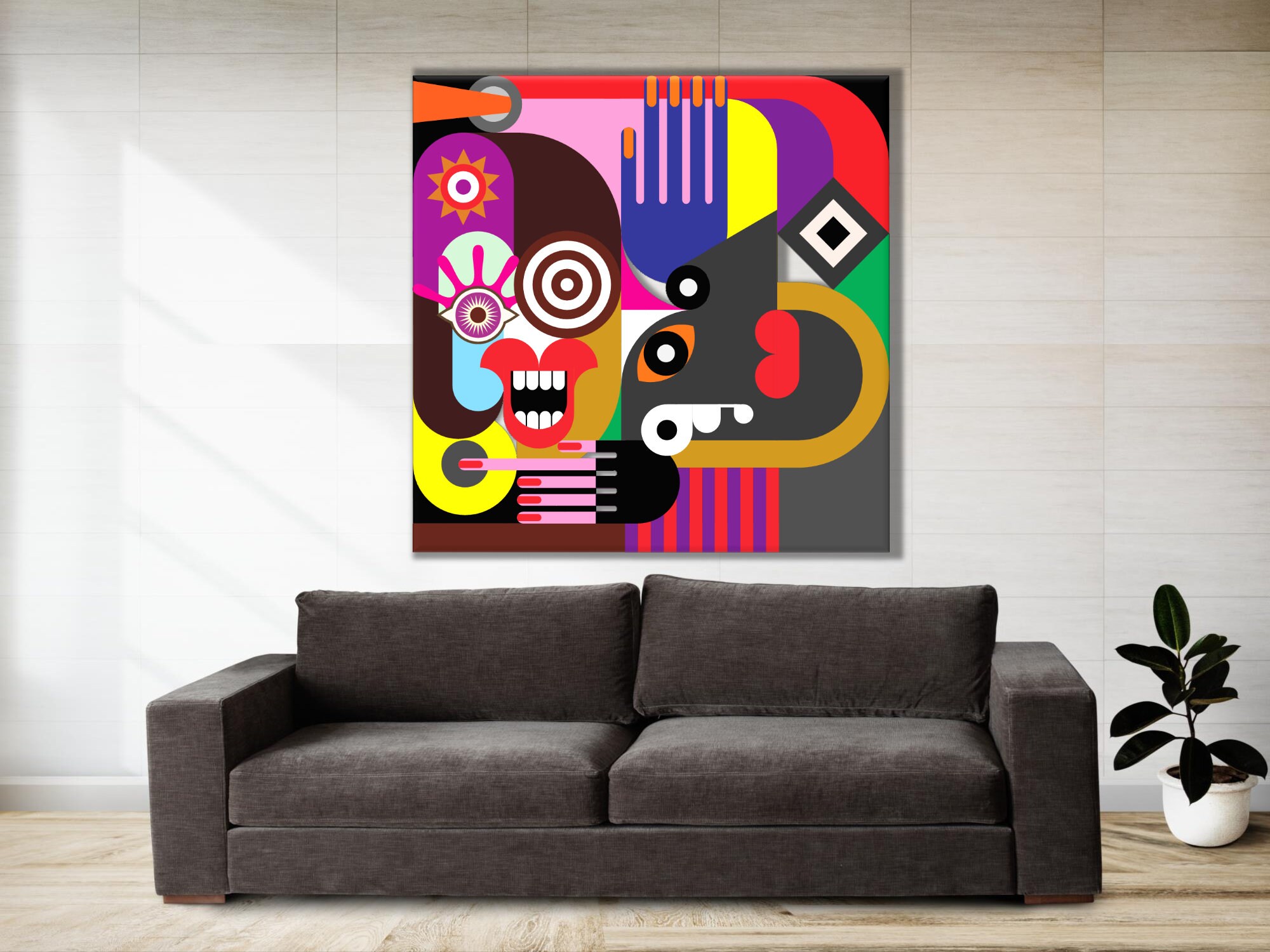 Picasso Style Art Modern Abstract Art Psychedelic Art | Etsy