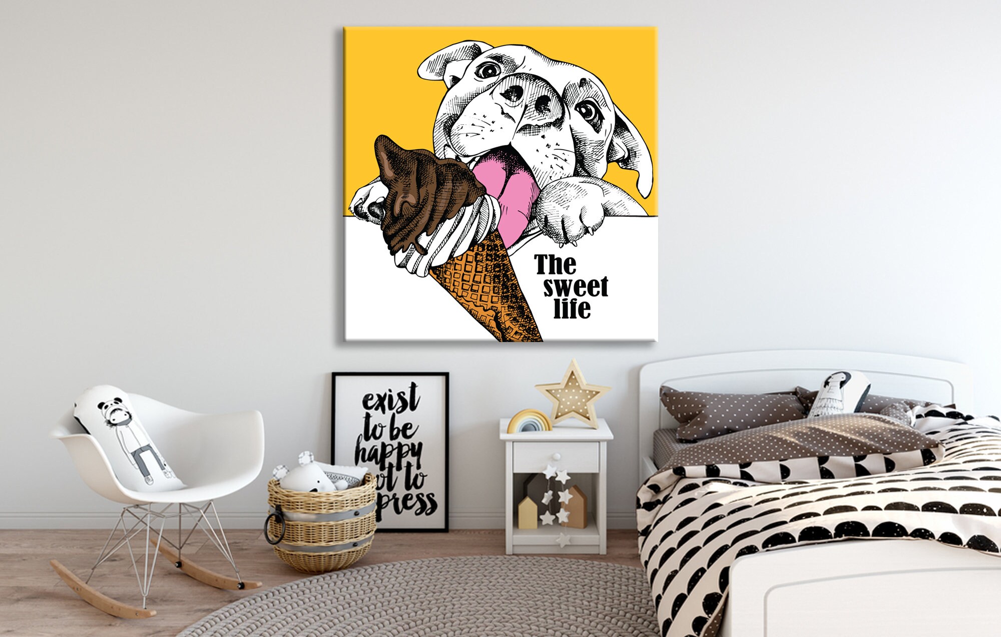 Pop Art Wall Decor Stretched Ready to Hang Wall Art | Etsy