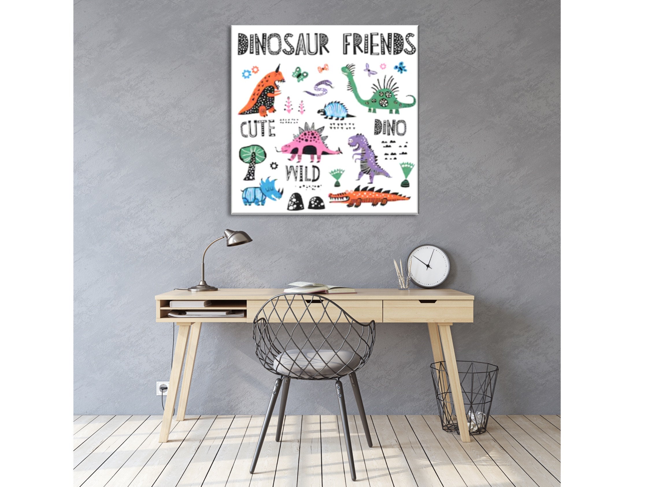 Dinosaurs Wall Art Dinosaurs Canvas Print Dino Poster | Etsy